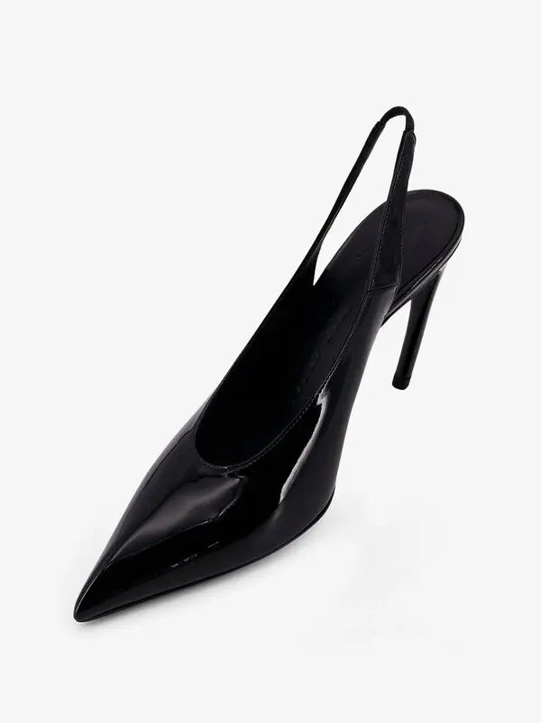 Attico Viper Leather Slingback Pumps