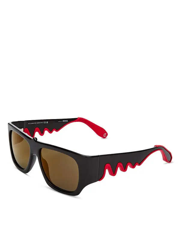 CHRISTIAN LOUBOUTIN Square Sunglasses - Red/smoke