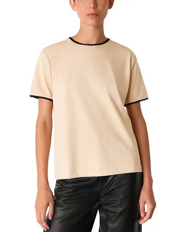 Whistles Tipped Tee - Camel