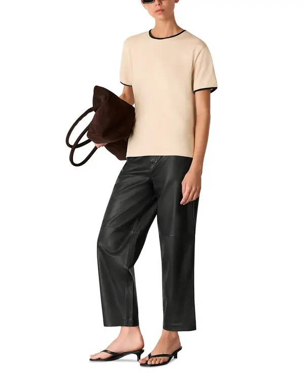 Whistles Tipped Tee - Camel