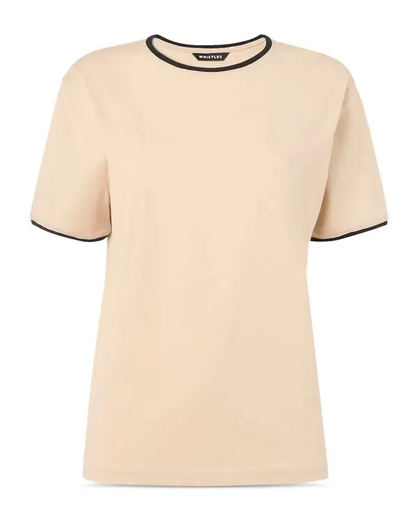 Whistles Tipped Tee - Camel