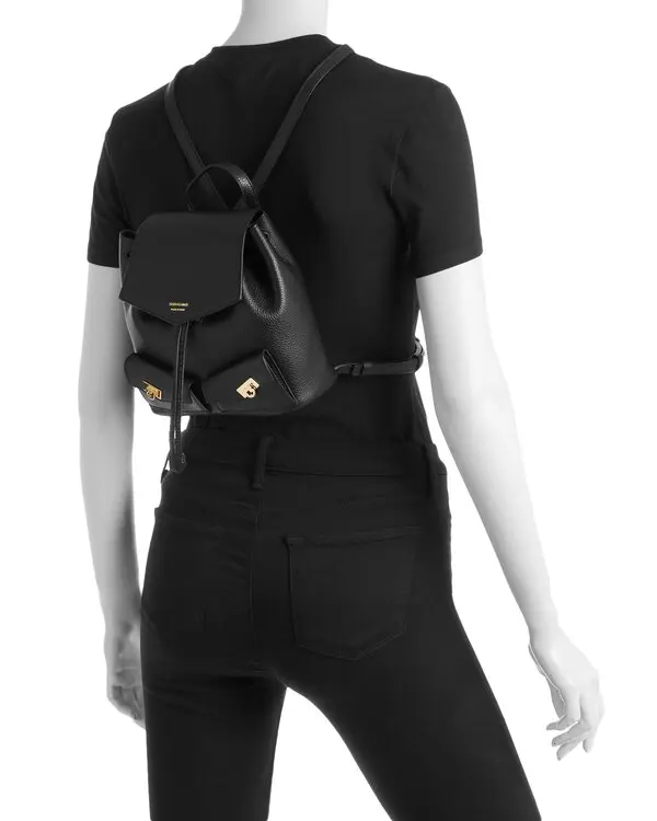 FERRAGAMO Gancini Leather Backpack - Nero