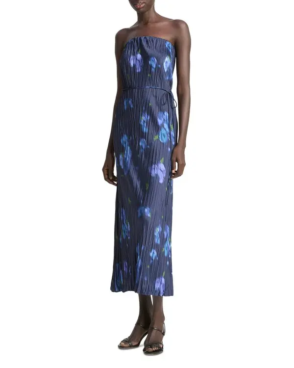 Vince Floral Print Midi Dress