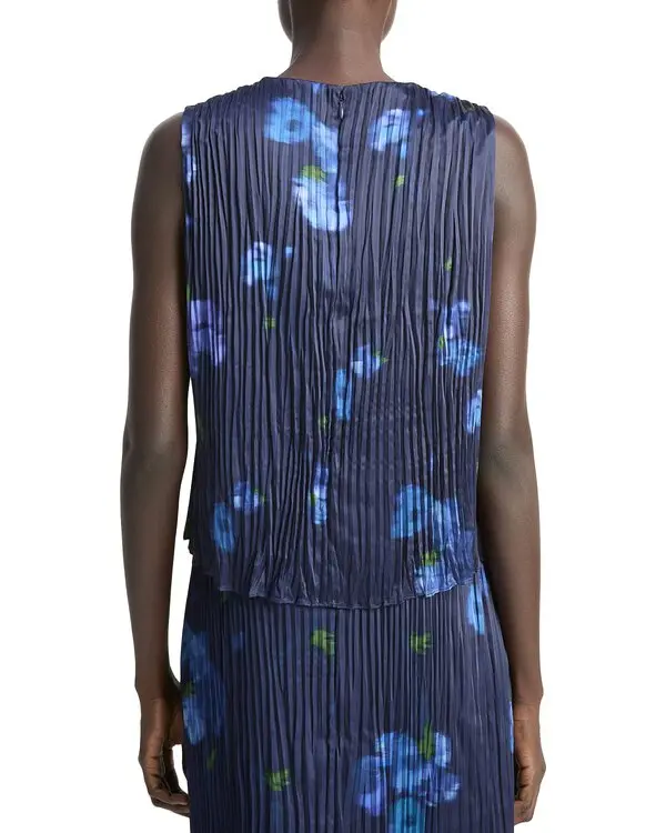 Vince Poppy Blur Crushed Satin Top - Midnight