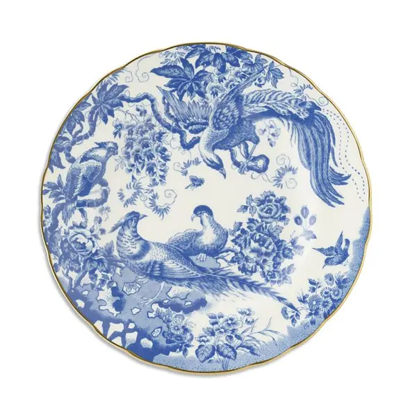 ROYAL CROWN DERBY Aves Blue Salad Plate - Multi