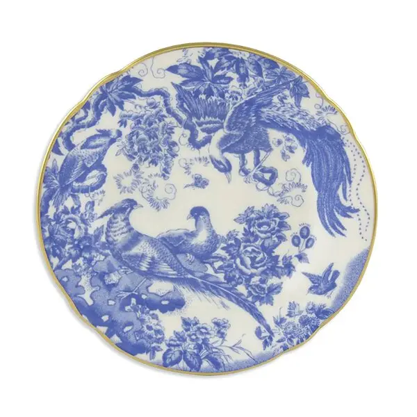 ROYAL CROWN DERBY Aves Blue Bread And Butter Plate - Multi