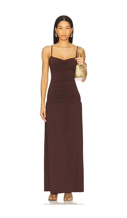 WeWoreWhat Ruched Front Scoop Maxi Dress
