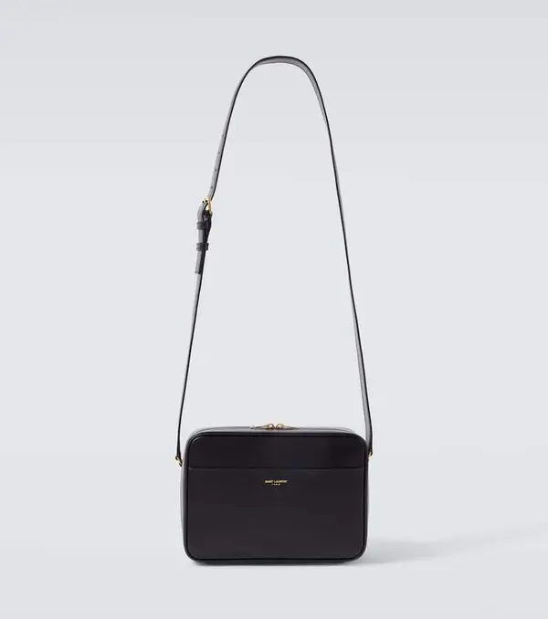 Saint Laurent Paris Leather Camera Case - Black