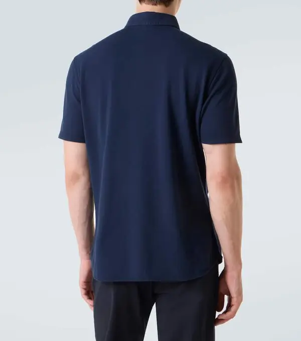 Loro Piana Cotton Jersey Polo Shirt - Blue