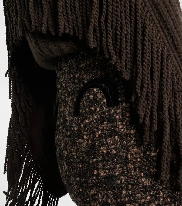 BLAZÉ MILANO Wool-blend Tweed Miniskirt