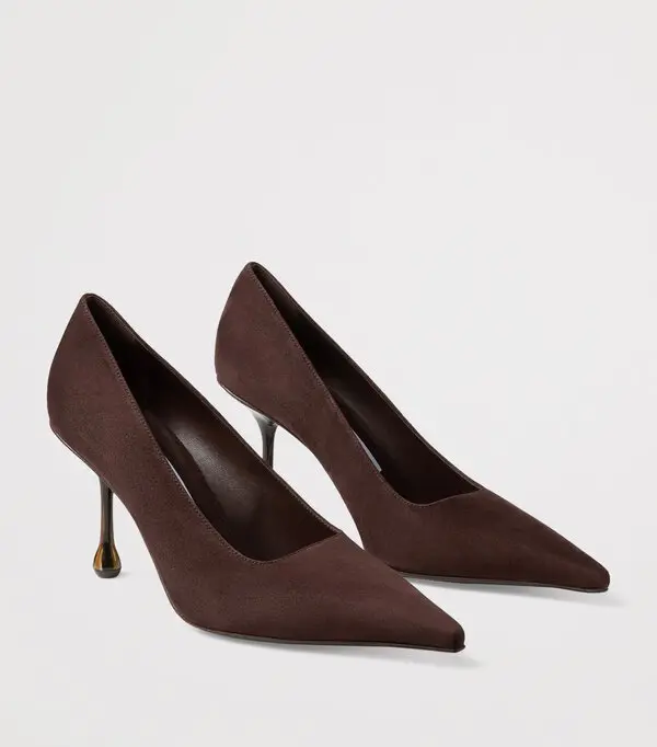 JIMMY CHOO Ixia 80 Suede Pumps - Brown
