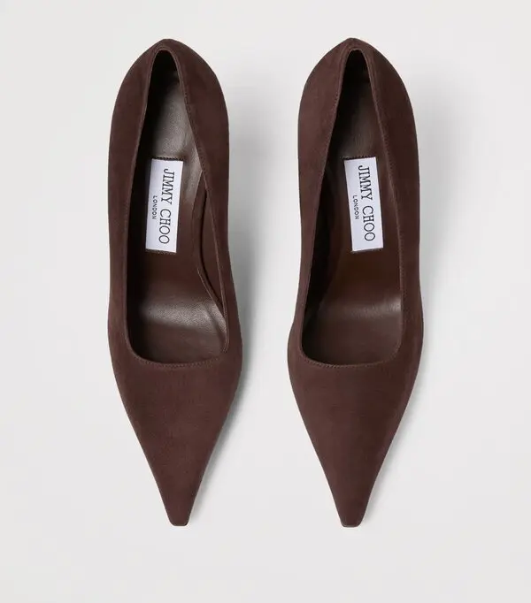 JIMMY CHOO Ixia 80 Suede Pumps - Brown