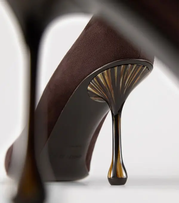 JIMMY CHOO Ixia 80 Suede Pumps - Brown