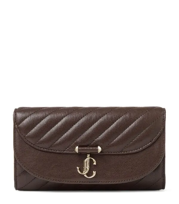 JIMMY CHOO Curve Wallet On Chain - Brown
