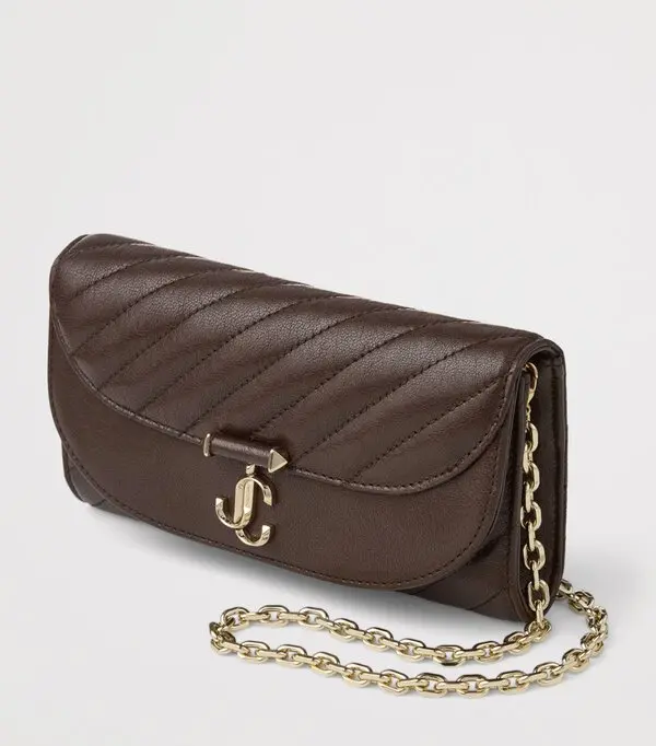 JIMMY CHOO Curve Wallet On Chain - Brown