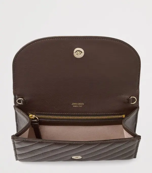 JIMMY CHOO Curve Wallet On Chain - Brown