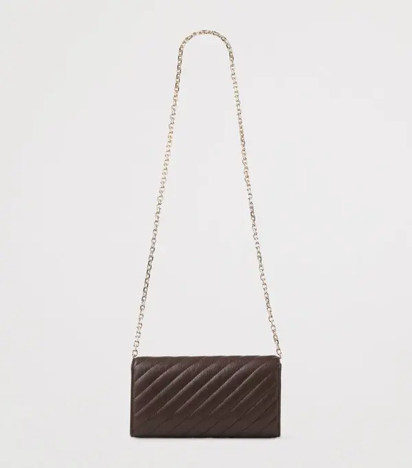 JIMMY CHOO Curve Wallet On Chain - Brown