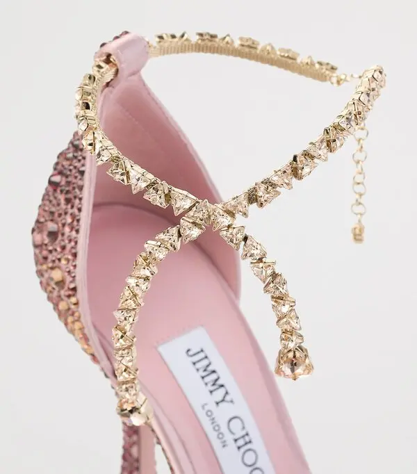 JIMMY CHOO Stevie 100 Embellished Pumps - Pink