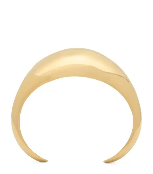 Saint Laurent Brass Teardrop Dome Cuff - Metallic
