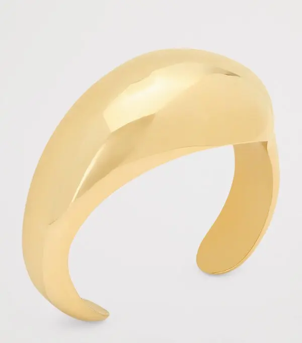 Saint Laurent Brass Teardrop Dome Cuff