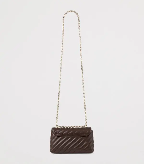 JIMMY CHOO Leather Curve Cross-body Bag - Brown