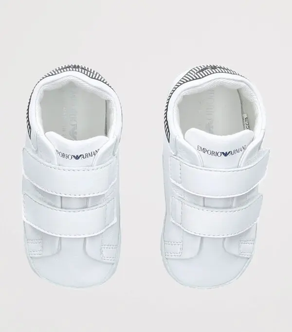 Giorgio Armani Leather Crib Sneakers