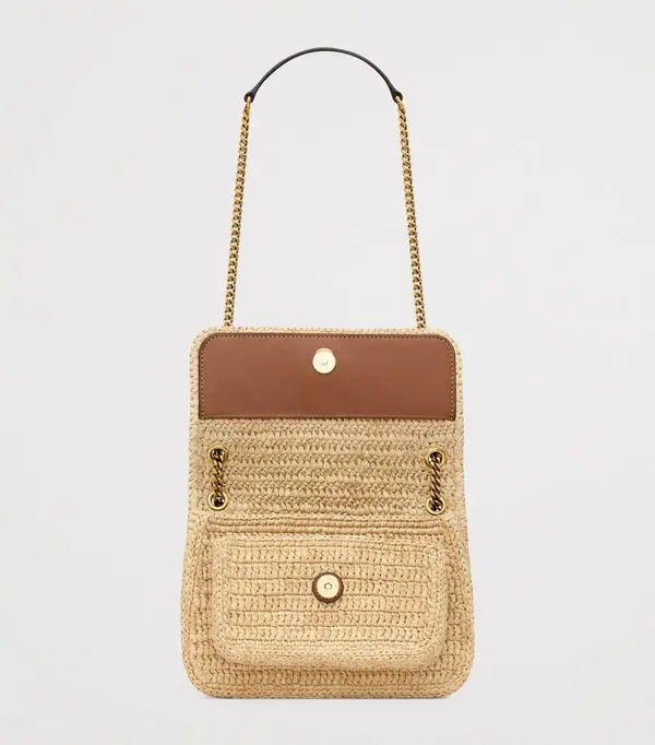 Saint Laurent Mini Raffia Nikki Shoulder Bag
