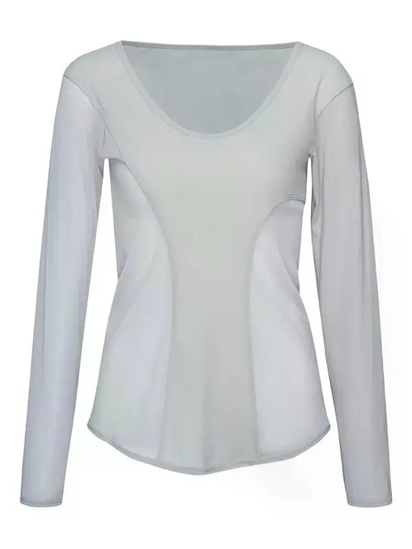 Issey Miyake Mesh Panel Long-sleeve Shirt
