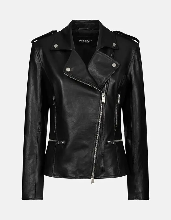DONDUP Leather Biker Jacket