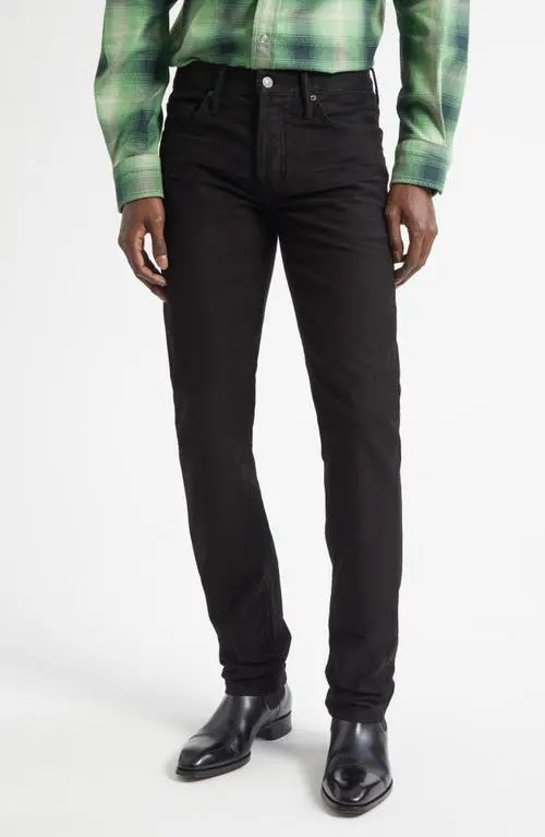 Vince Slim Fit Moleskin Pants - Black