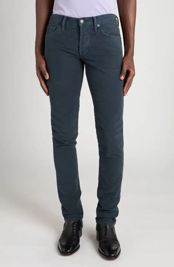 Vince Slim Fit Moleskin Pants - Hb470 Indigo