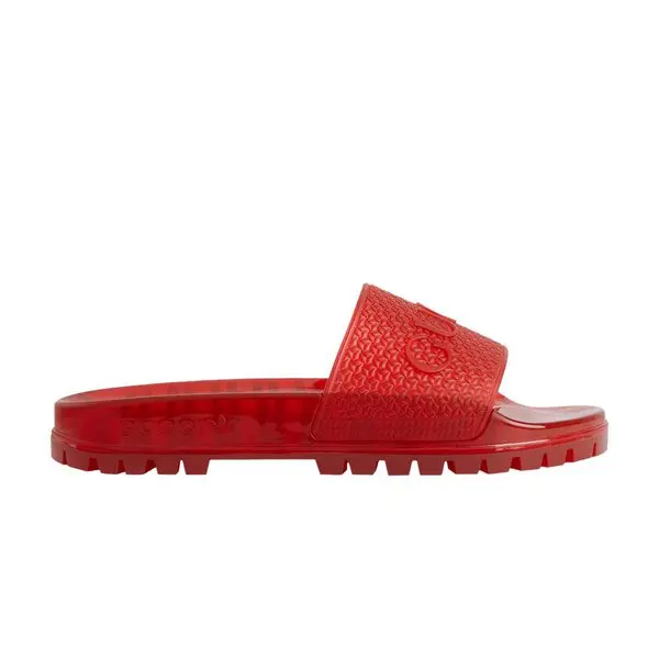 Gucci Adidas X Transparent Slides - Red