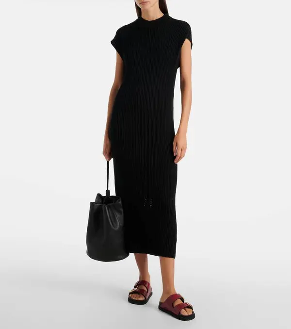 Varley Cheston Relaxed Knit Dress - Black - 30% Off | Editorialist