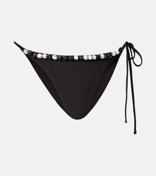 Sir The Label Baci Beaded Bikini Bottoms - Black