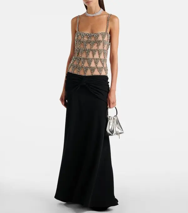Costarellos Embellished Gown