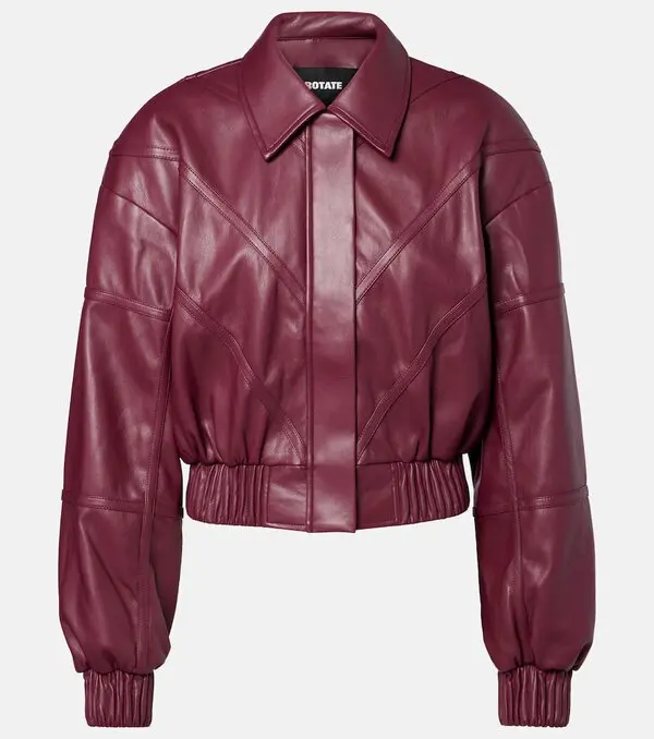 ROTATE BY BIRGER CHRISTENSEN Cropped Bomber Jacket