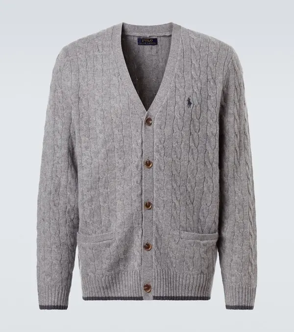 Polo Ralph Lauren Cable-knit Cashmere Cardigan - Grey