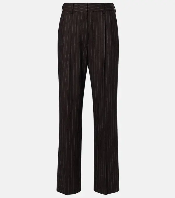 BLAZÉ MILANO Fox Wool And Cashmere Straight Pants - Brown
