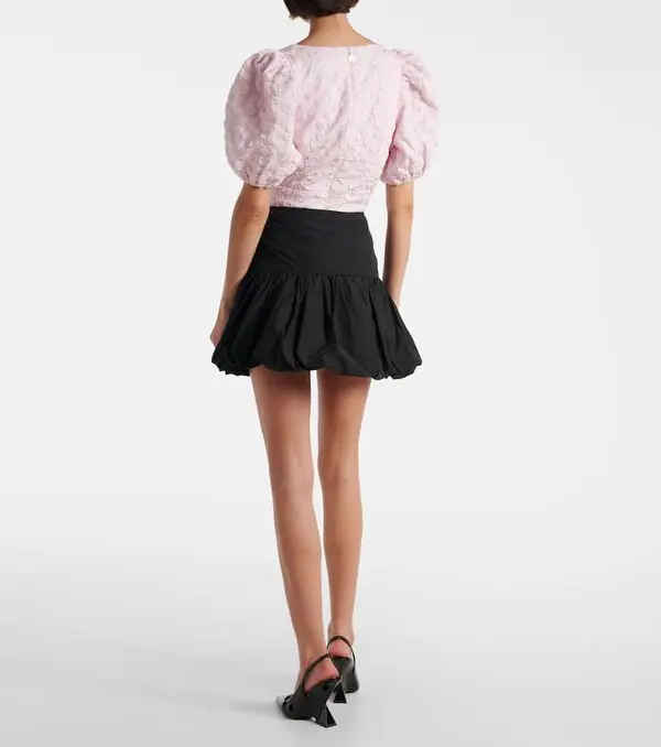 Remain Birger Christensen Gathered Peplum Miniskirt