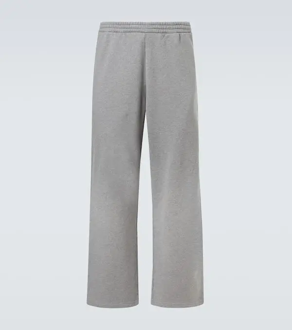 Balenciaga Cotton Jersey Wide-leg Sweatpants - Grey