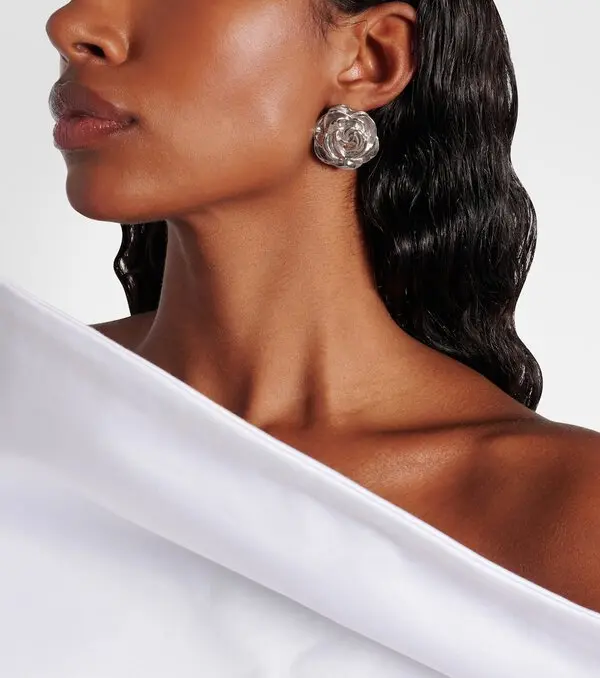 Magda Butrym Rose Stud Earrings - Silver
