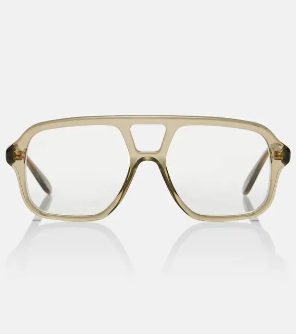 Loewe Slim Aviator Glasses - Green