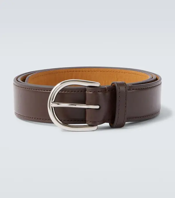 George Cleverley Leather Belt - Brown