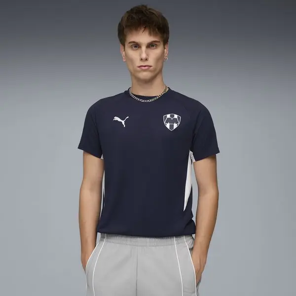 PUMA C.f. Monterrey Soccer T-shirt - Navy- White