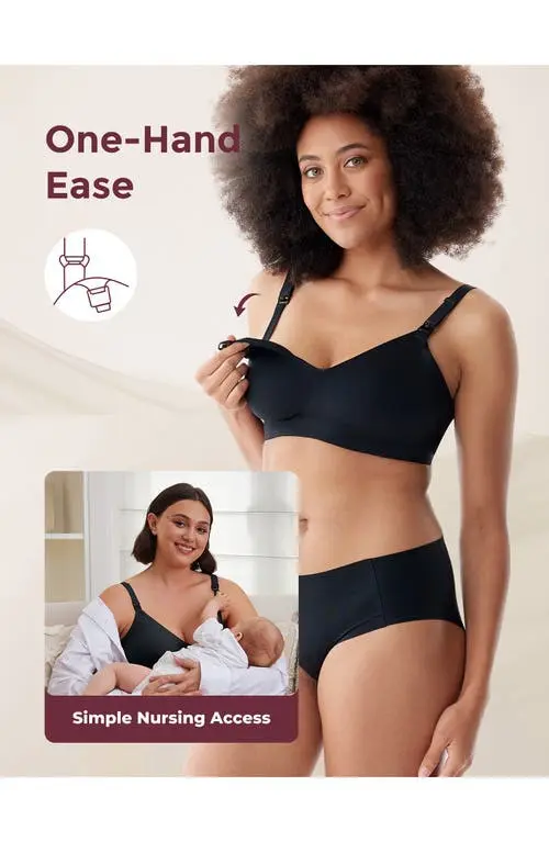 MOMCOZY Yn21 Maternity Nursing Bra - Black