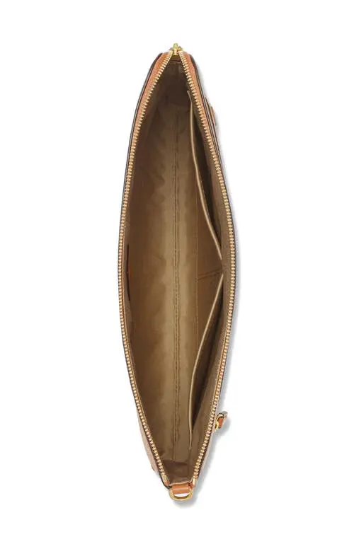Mcm Diamond Wristlet Pouch In Visetos - Brown