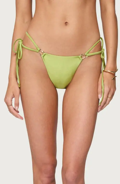 EDIKTED Neve Strappy Bikini Bottom - Green