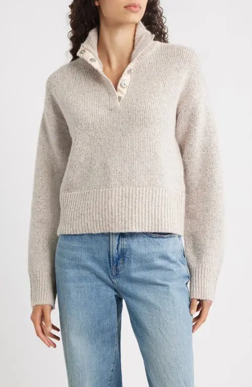525 America Snap Front Henley Sweater