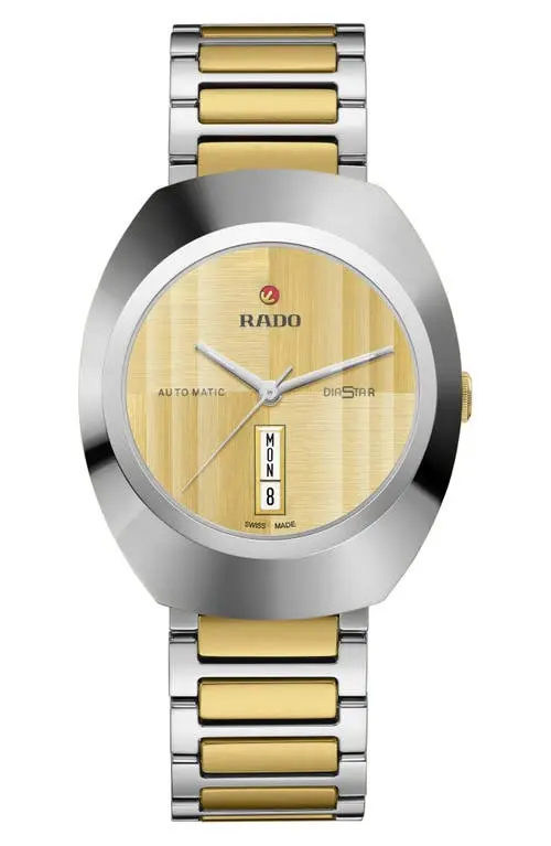 RADO Diastar Original Automatic Bracelet Watch - Brushed Gold/silver