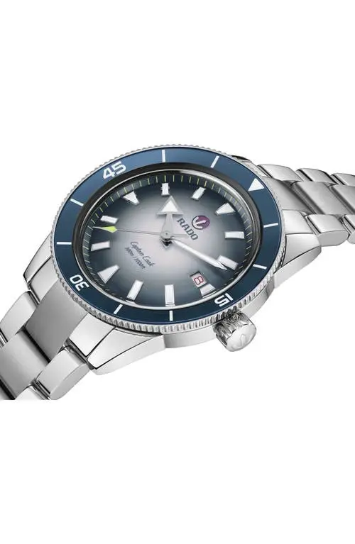 RADO Captain Cook Automatic Bracelet Watch - Silver/blue